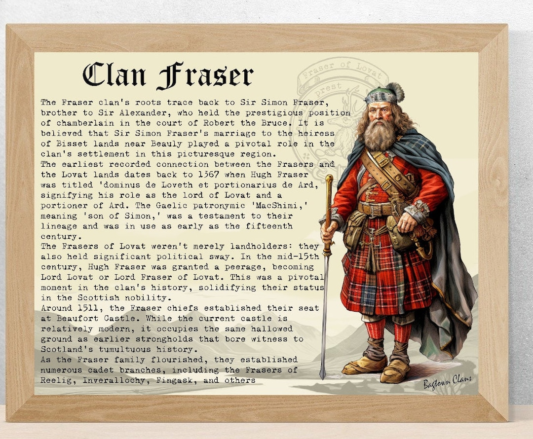 Clan Fraser Scottish History Poster - Etsy