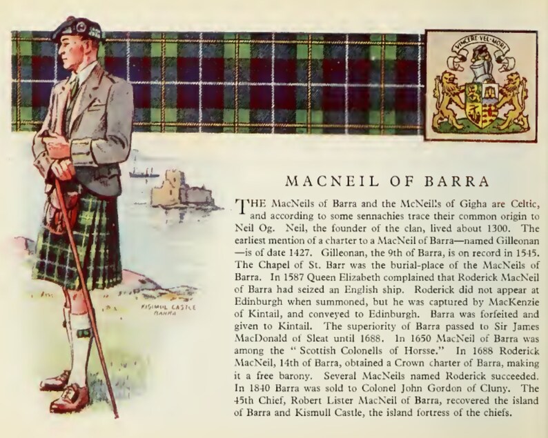 Clan Macneil Vintage Poster - Etsy
