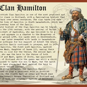 Clan Hamilton Vintage Poster - Etsy
