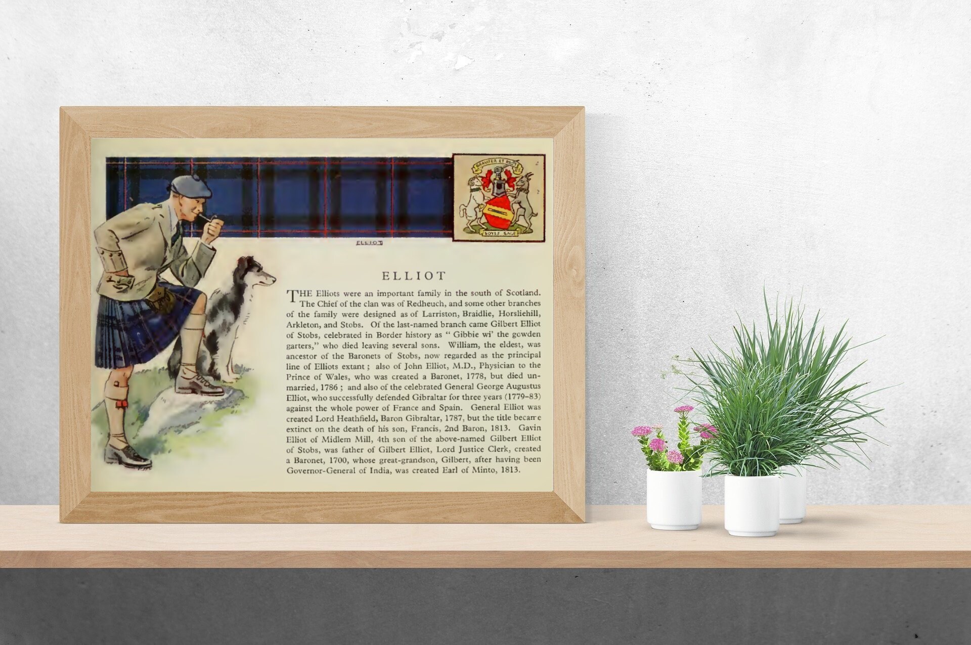 Clan Elliot Vintage Poster - Etsy