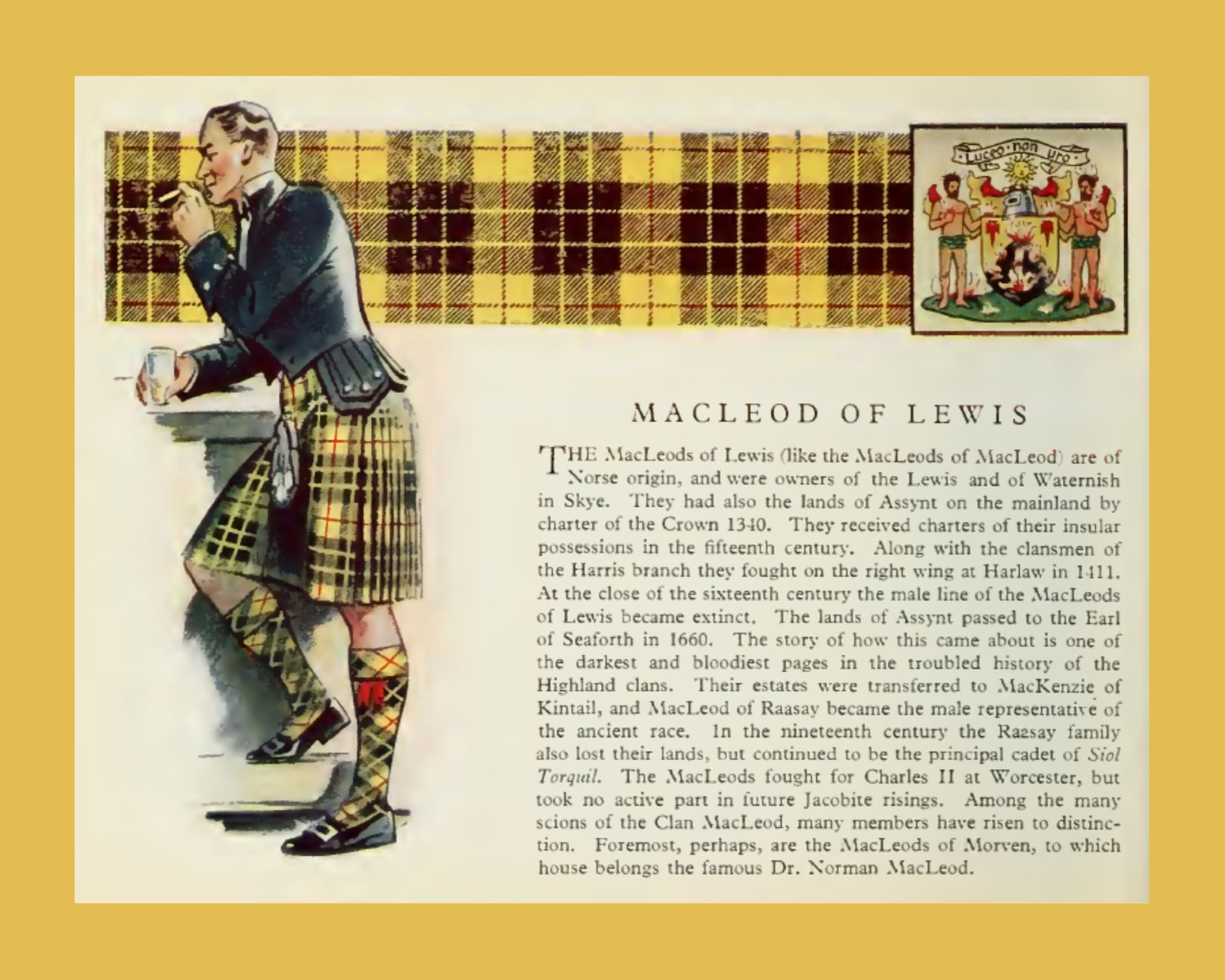 Clan Macleod of Lewis Vintage Poster - Etsy
