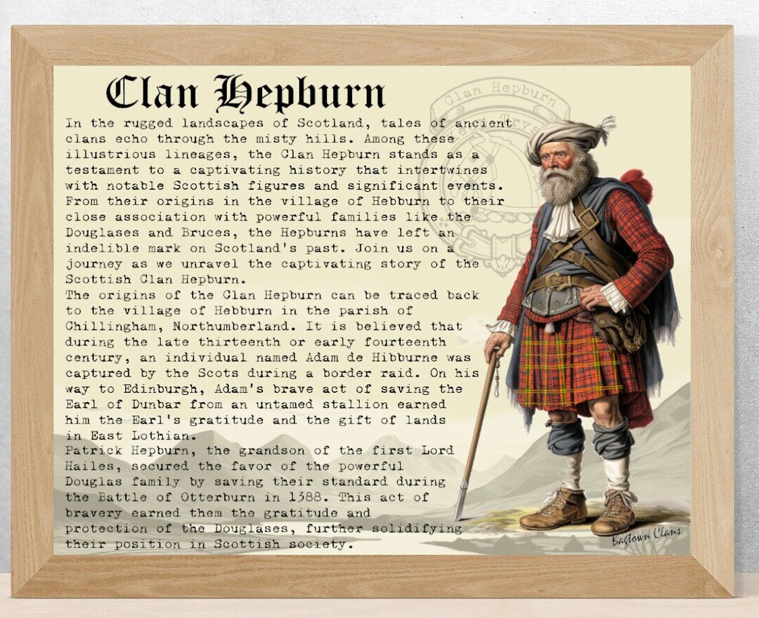 Clan Hepburn Scottish History Poster - Etsy