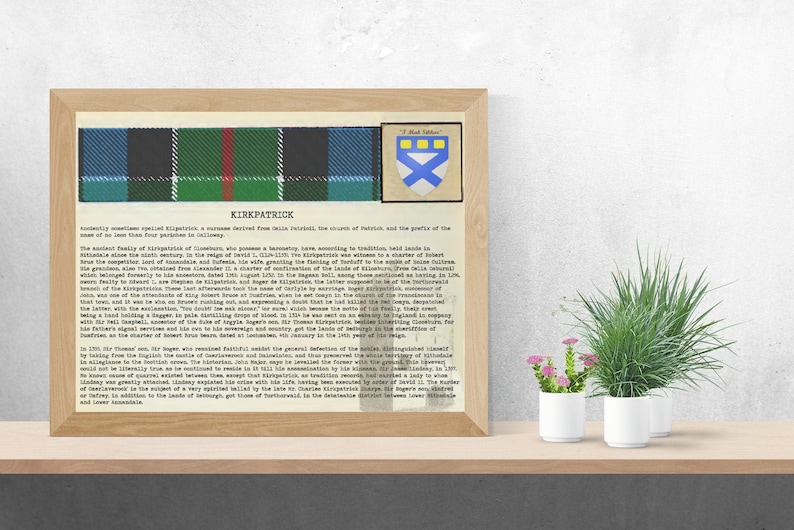 Clan Kirkpatrick Vintage Poster - Etsy