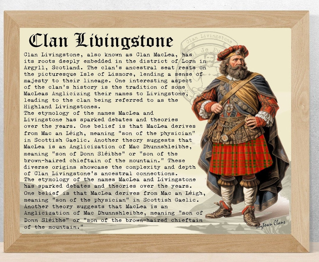 Clan Livingstone Scottish History Poster - Etsy