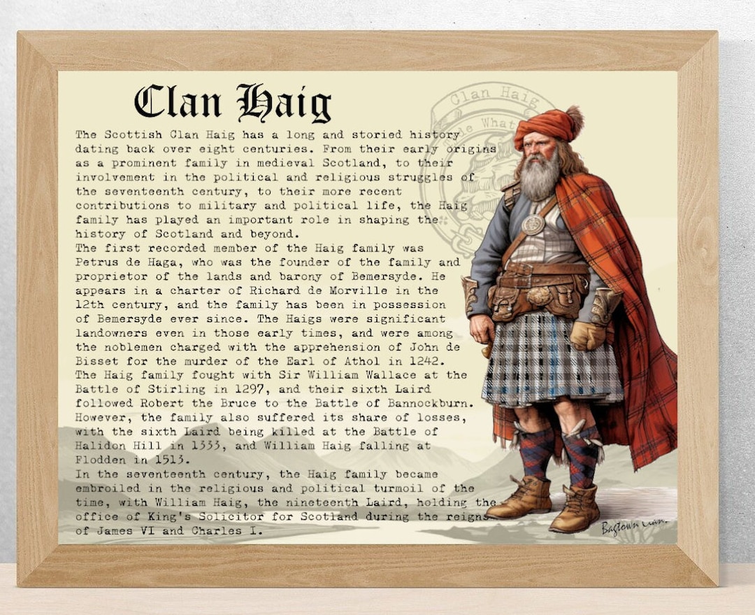 Clan Haig Scottish History Poster - Etsy