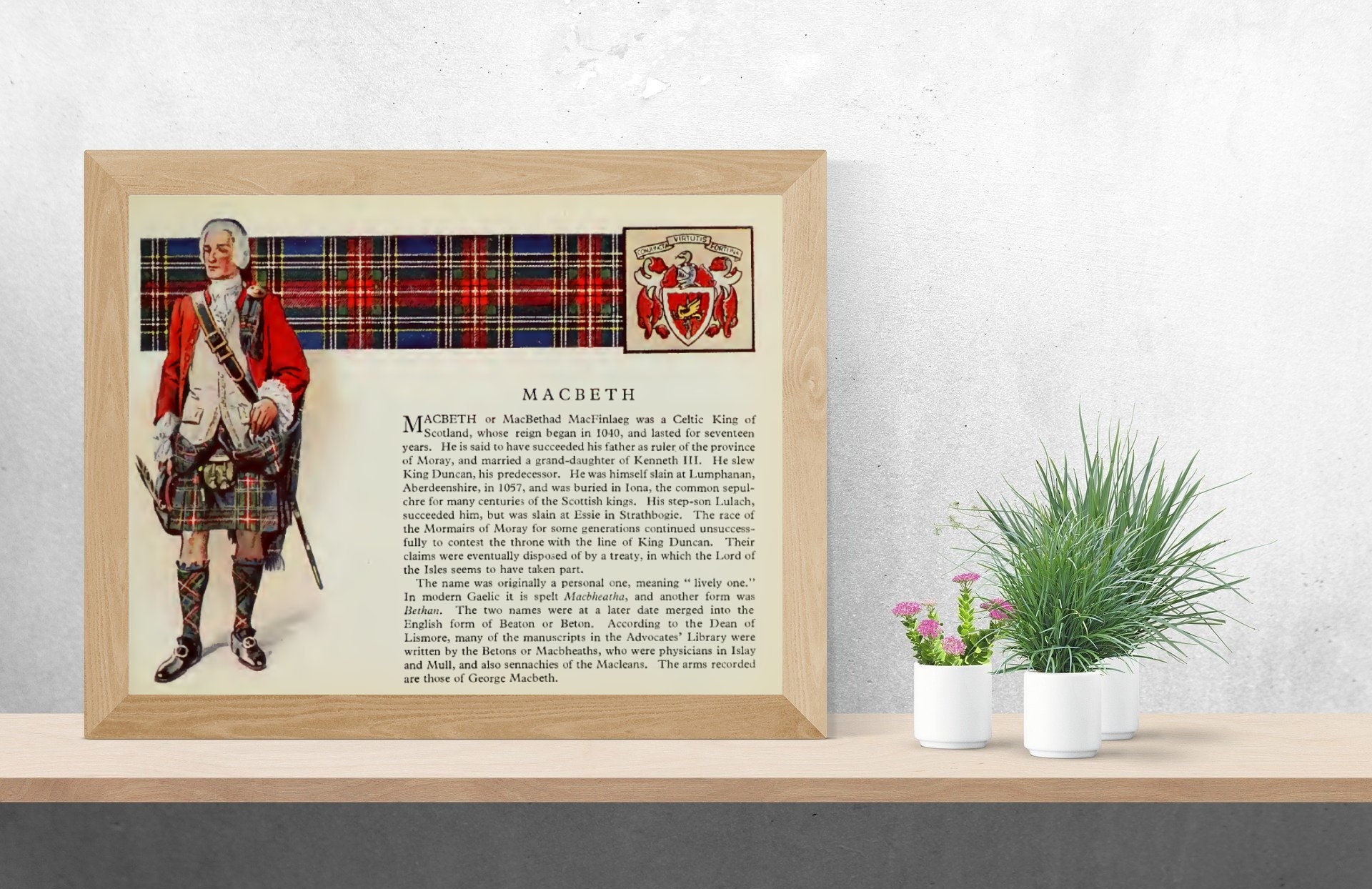 Clan Macbeth Vintage Poster - Etsy