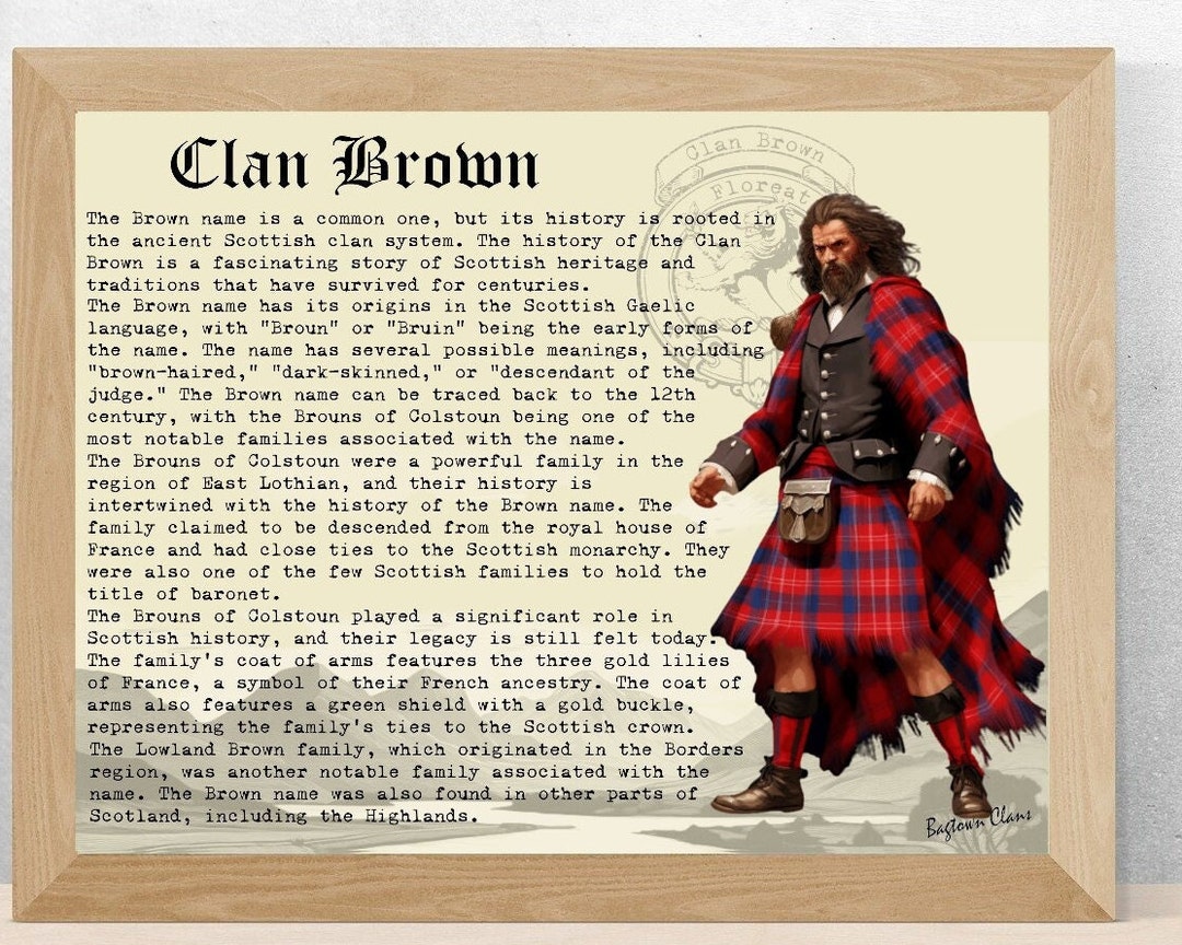 Clan Brown Vintage Poster - Etsy