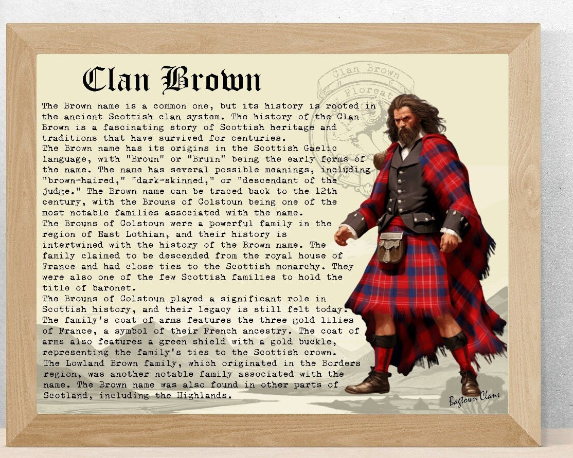 Clan Brown Vintage Poster - Etsy