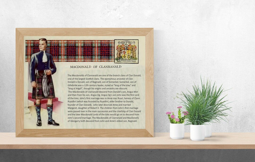 Clan Macdonald of Clanranald Vintage Poster - Etsy