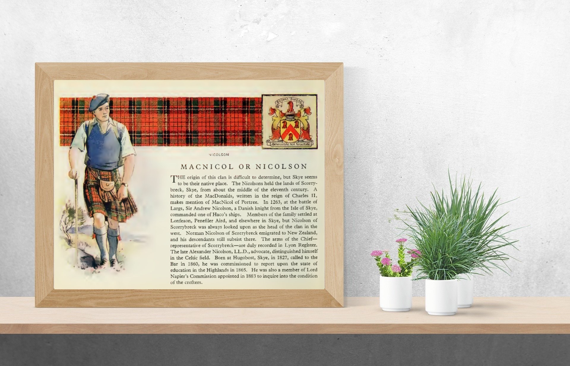 Clan Macnicol or Clan Nicolson Vintage Poster - Etsy