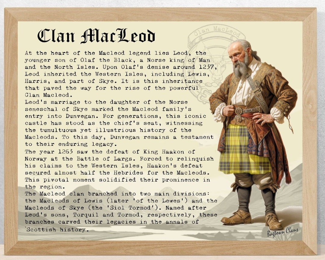 Clan Macleod Scottish History Poster - Etsy
