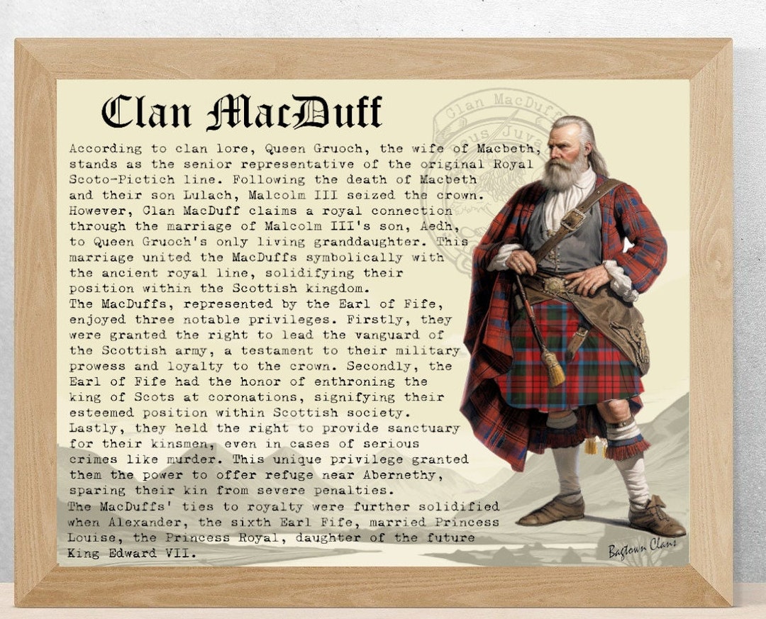 Macduff Scottish Clan History Poster - Etsy UK