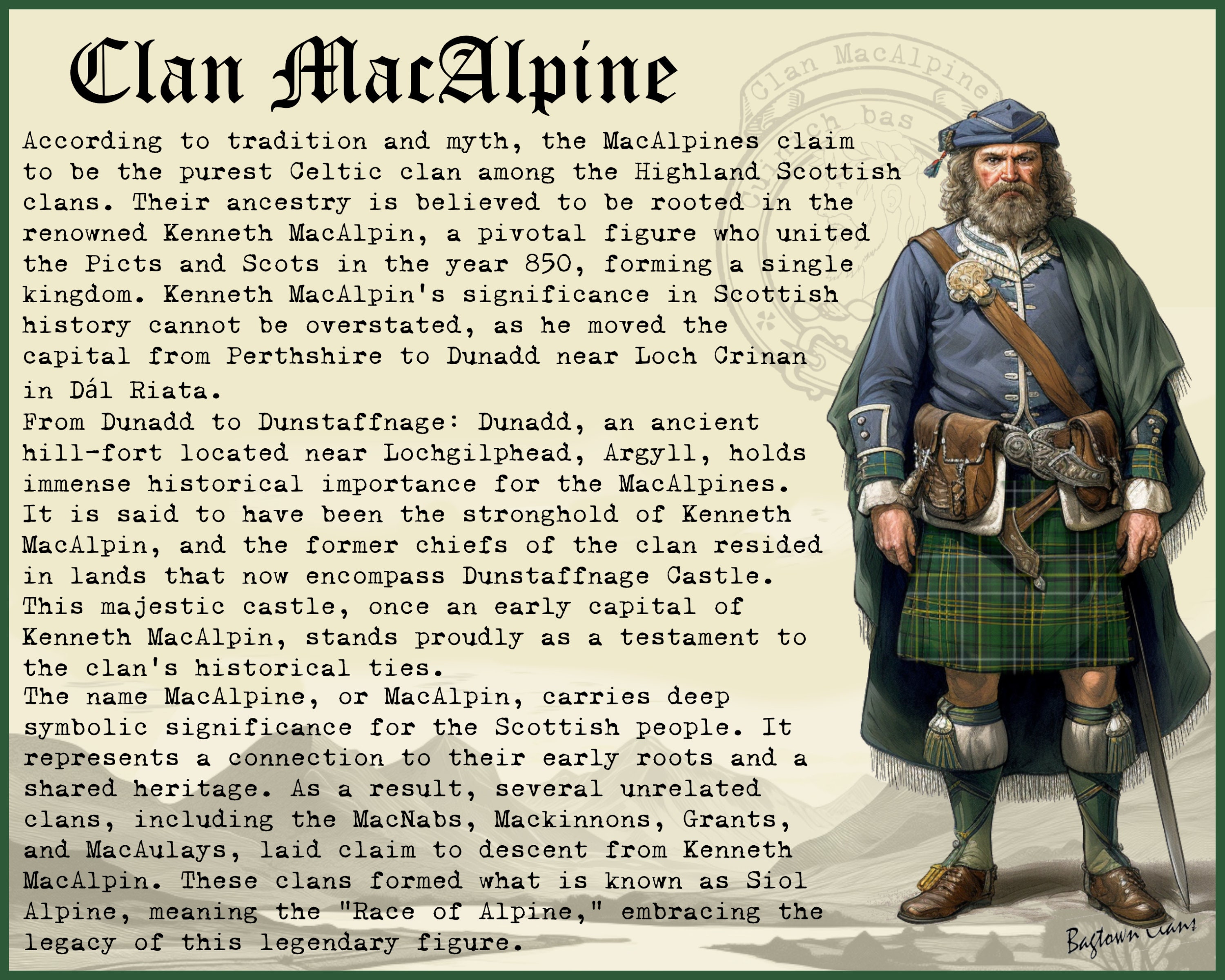 Clan Macalpine Scottish History Poster - Etsy