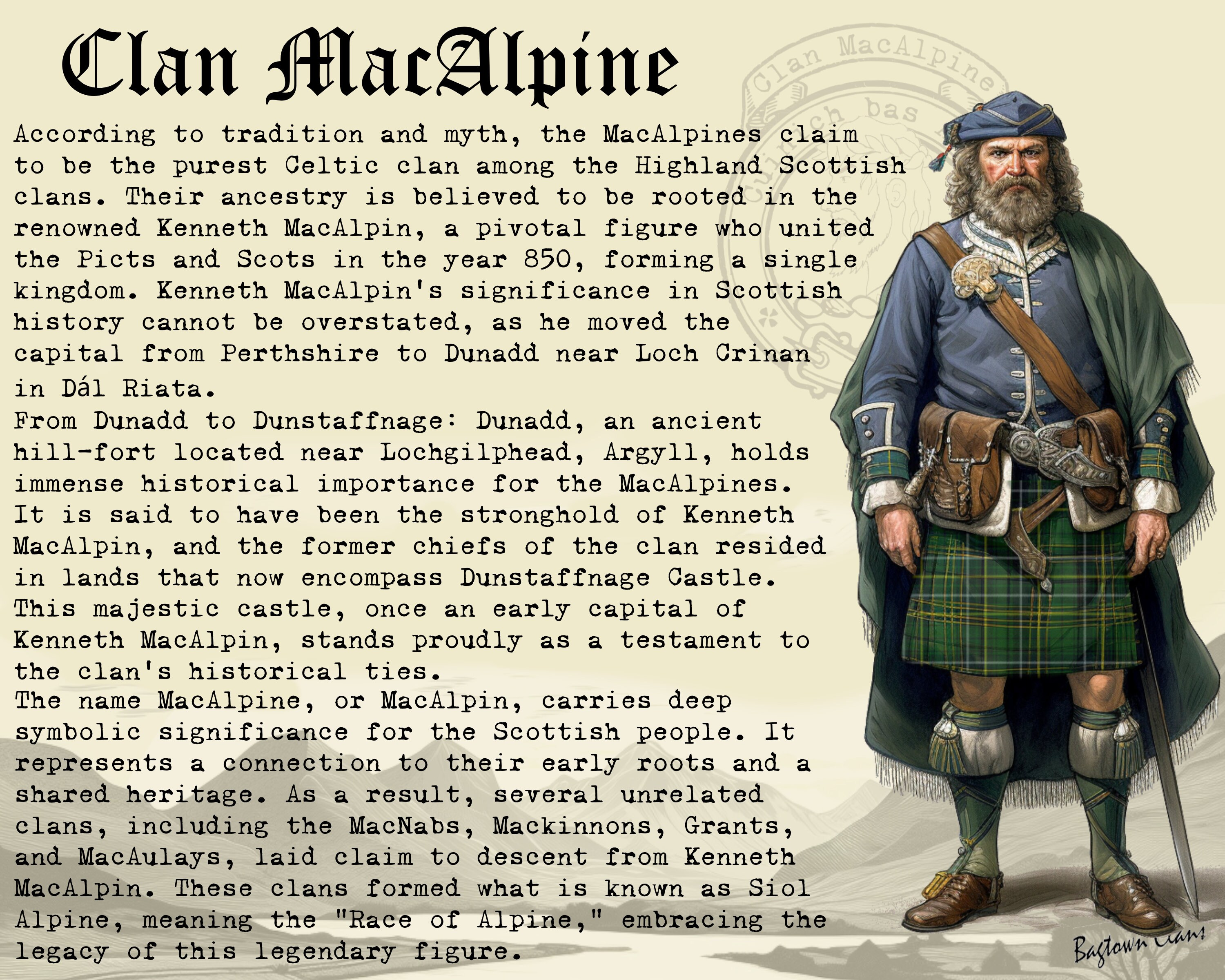 Clan Macalpine Scottish History Poster - Etsy