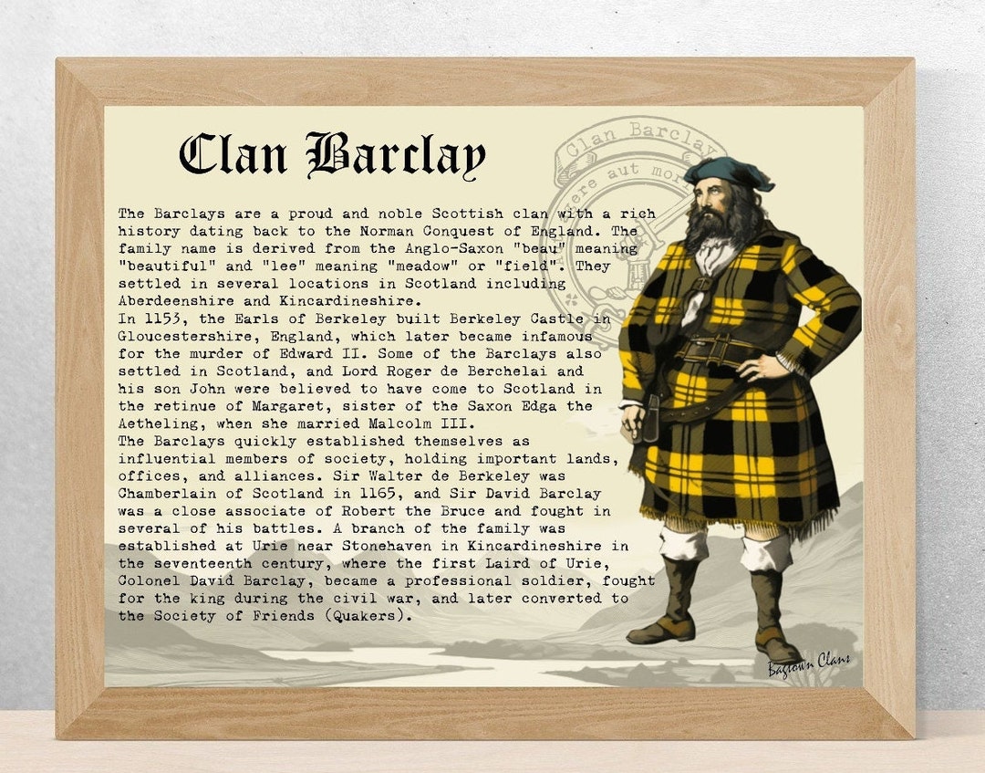 Clan Barclay Vintage Poster - Etsy