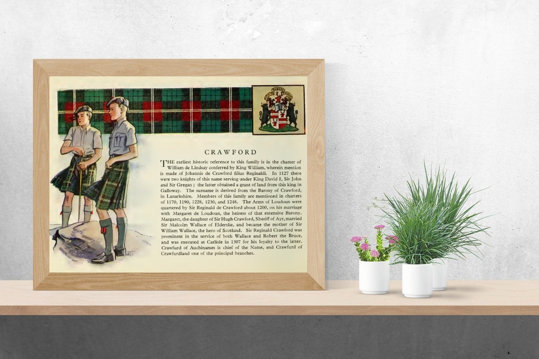 Clan Crawford Vintage Poster - Etsy