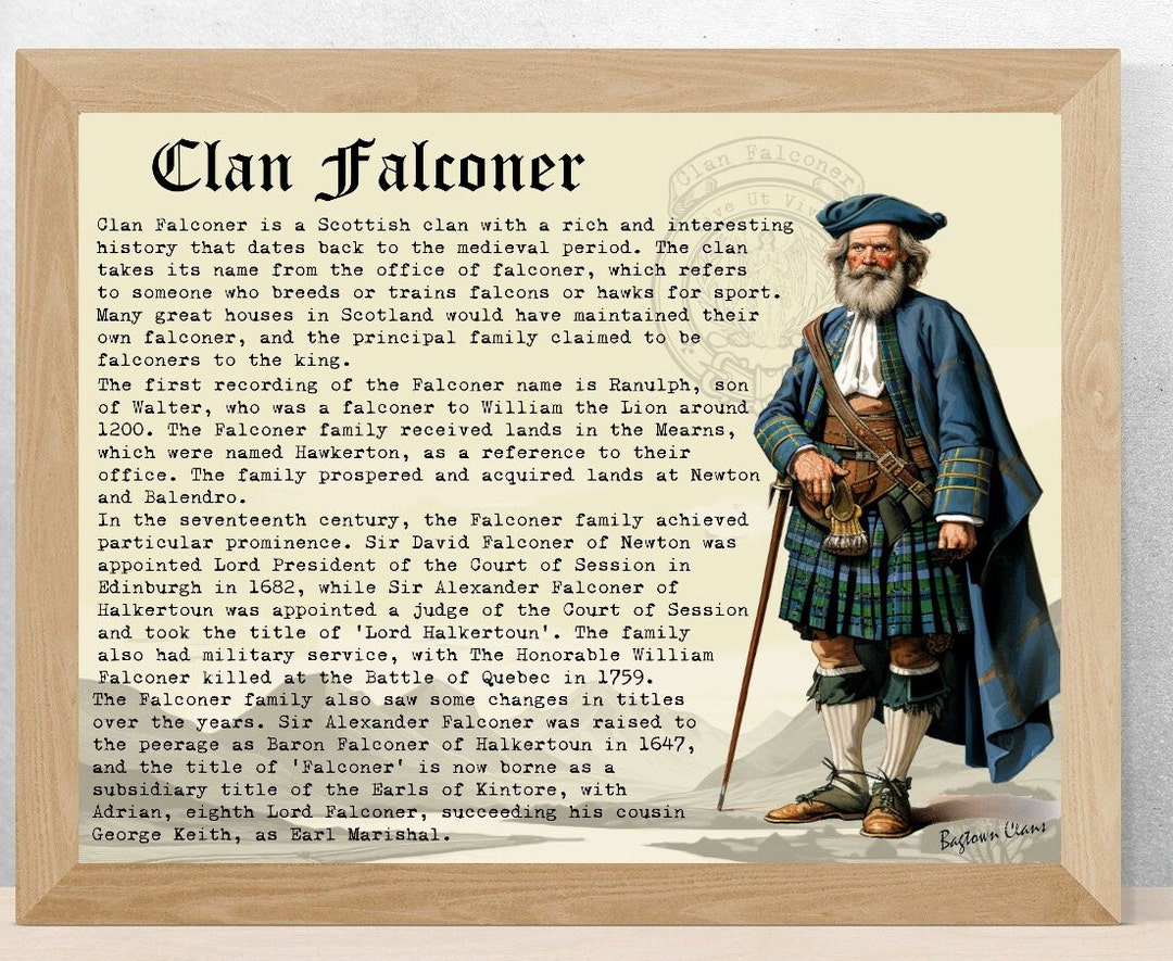 Clan Falconer Scottish History Poster - Etsy