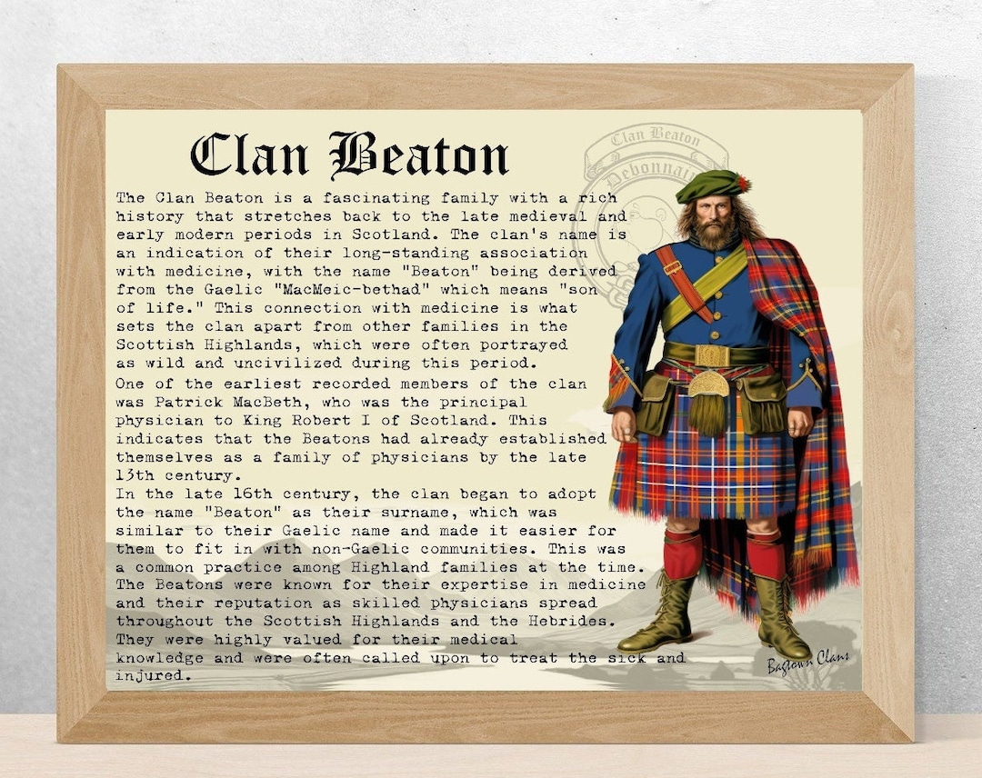 Clan Beaton Vintage Poster - Etsy