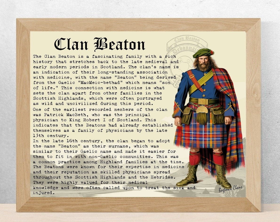 Clan Beaton Vintage Poster - Etsy
