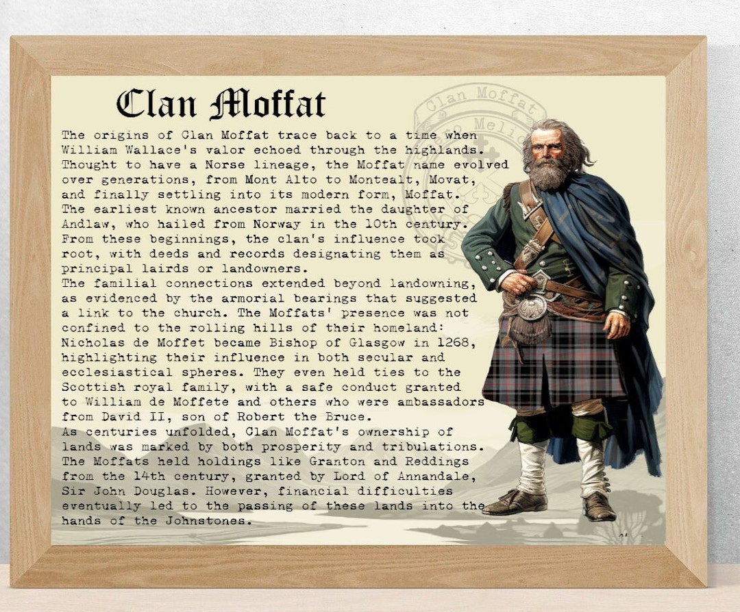 Moffat Scottish Clan History Poster - Etsy