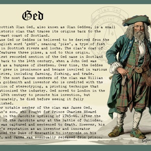 Clan Ged Scottish History Poster - Etsy