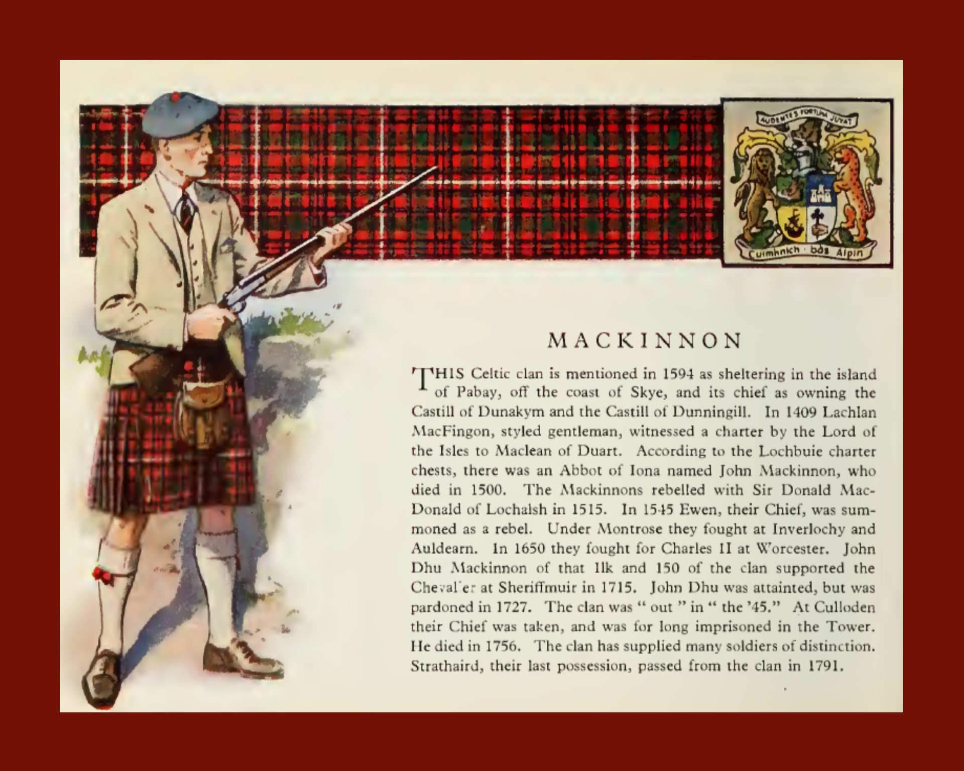 Clan Mackinnon Vintage Poster - Etsy