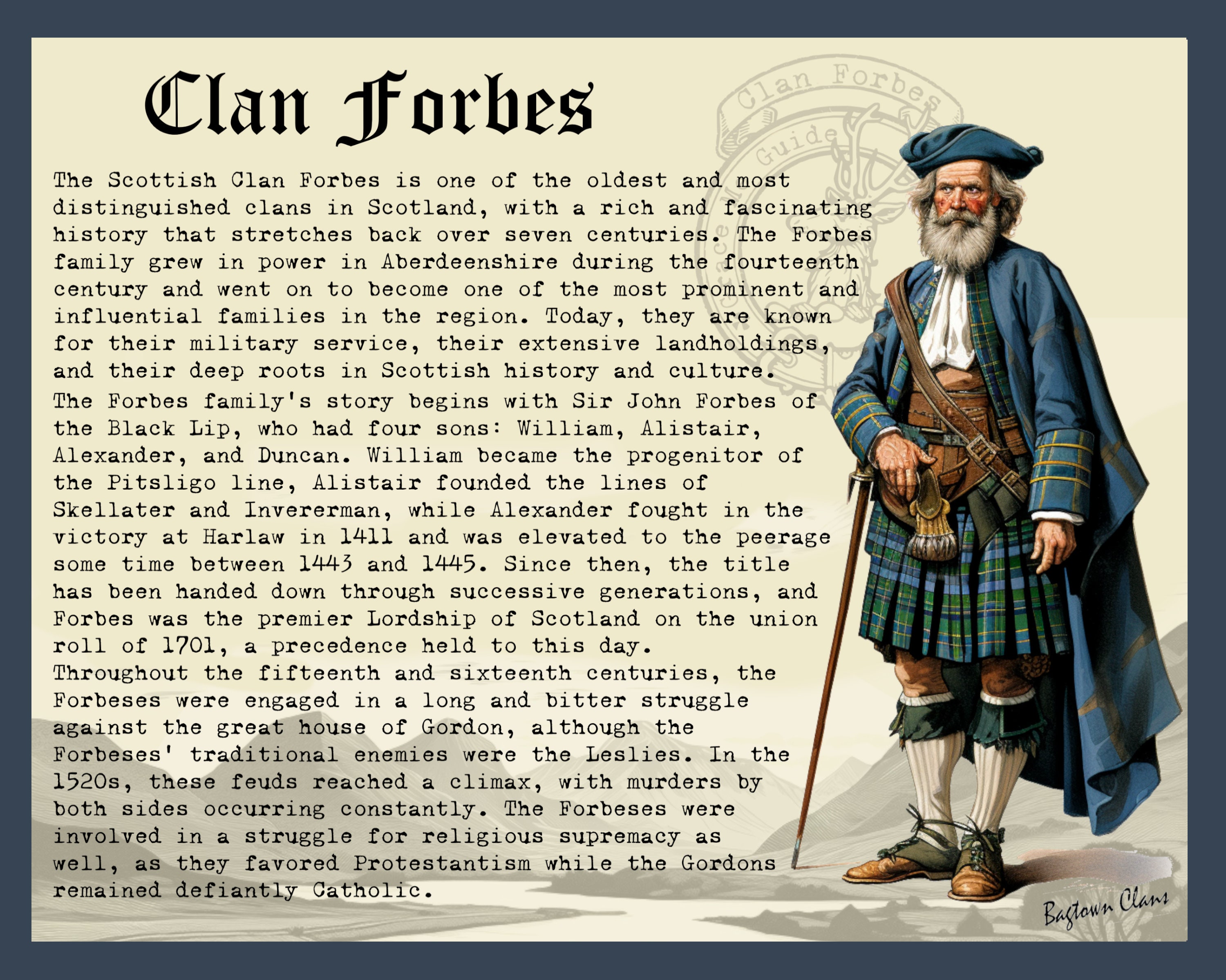 Clan Forbes Scottish History Poster - Etsy
