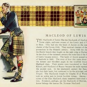 Clan Macleod of Lewis Vintage Poster - Etsy