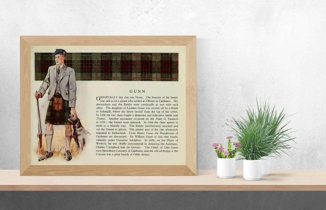 Clan Gunn Vintage Poster - Etsy