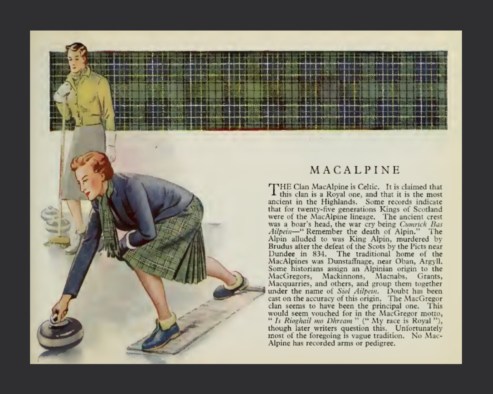 Clan Macalpine Vintage Poster - Etsy