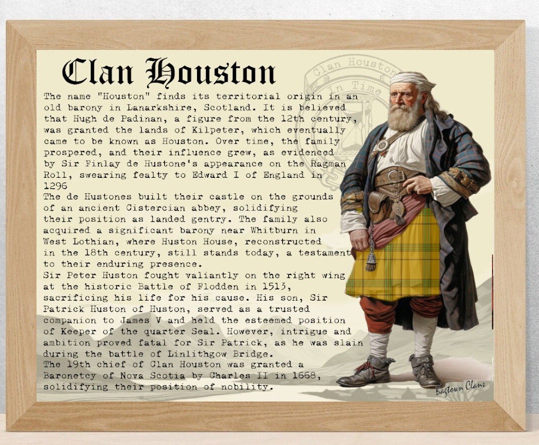 Clan Houston Scottish History Poster - Etsy
