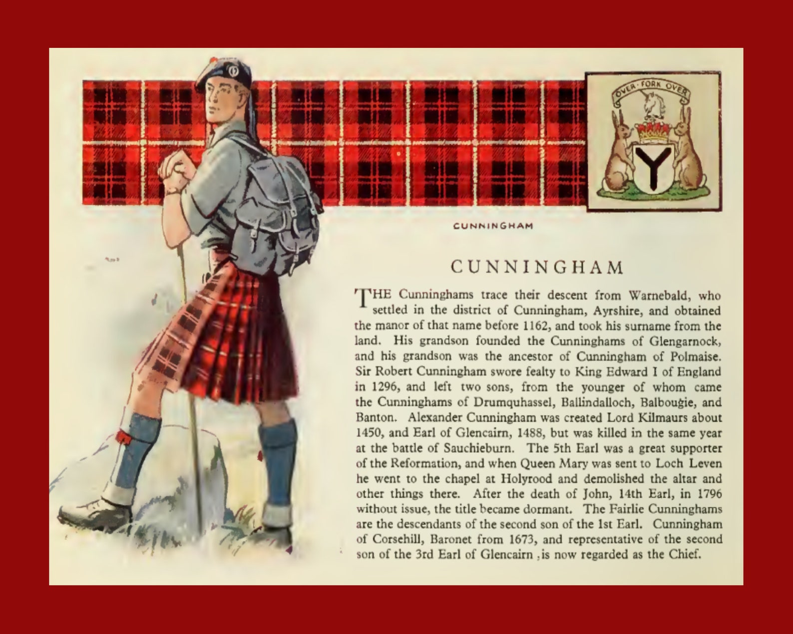 Clan Cunningham Vintage Poster - Etsy Canada