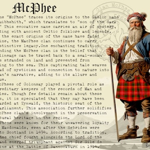 Mcphee Scottish Clan History Poster - Etsy