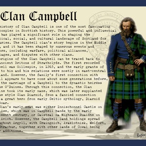 Clan Campbell Scottish History Poster - Etsy