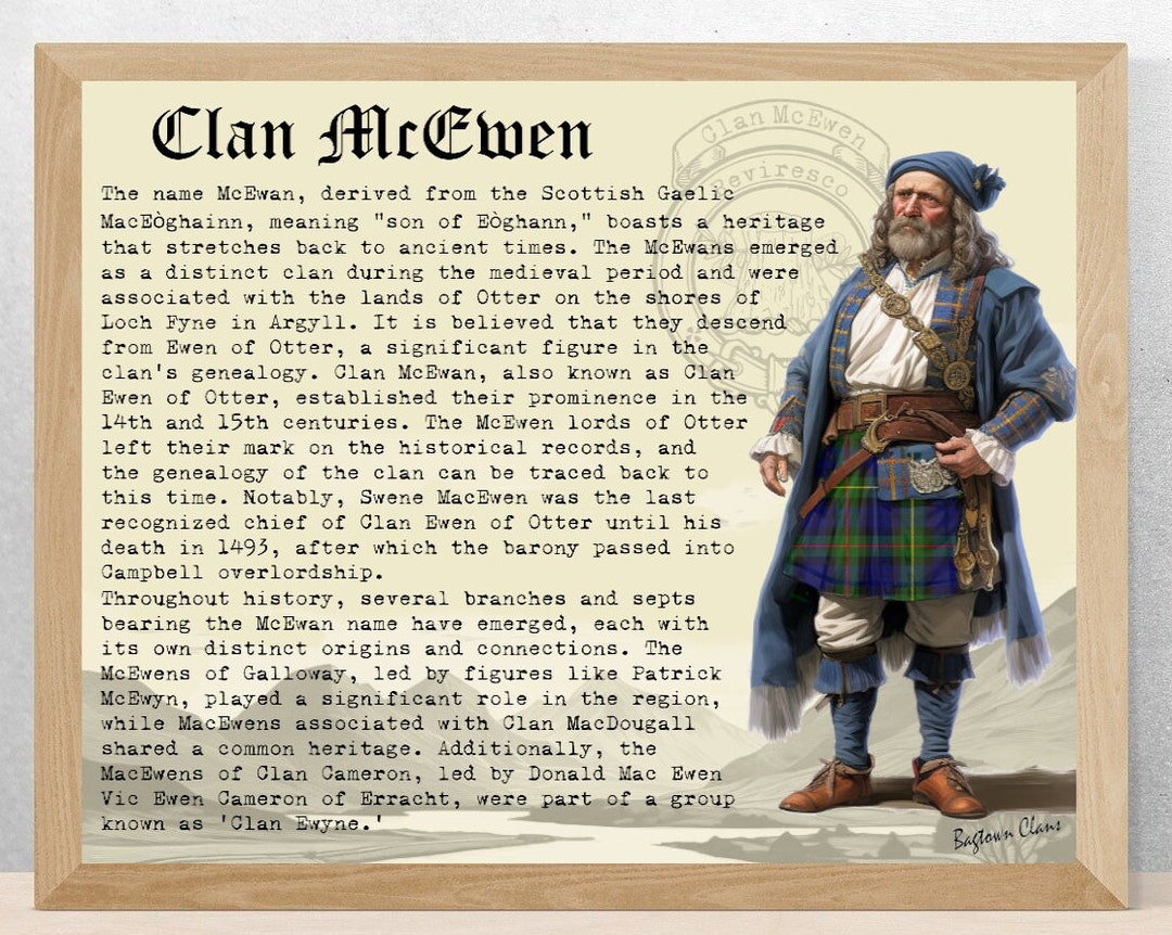 Mcewen Scottish Clan History Poster - Etsy