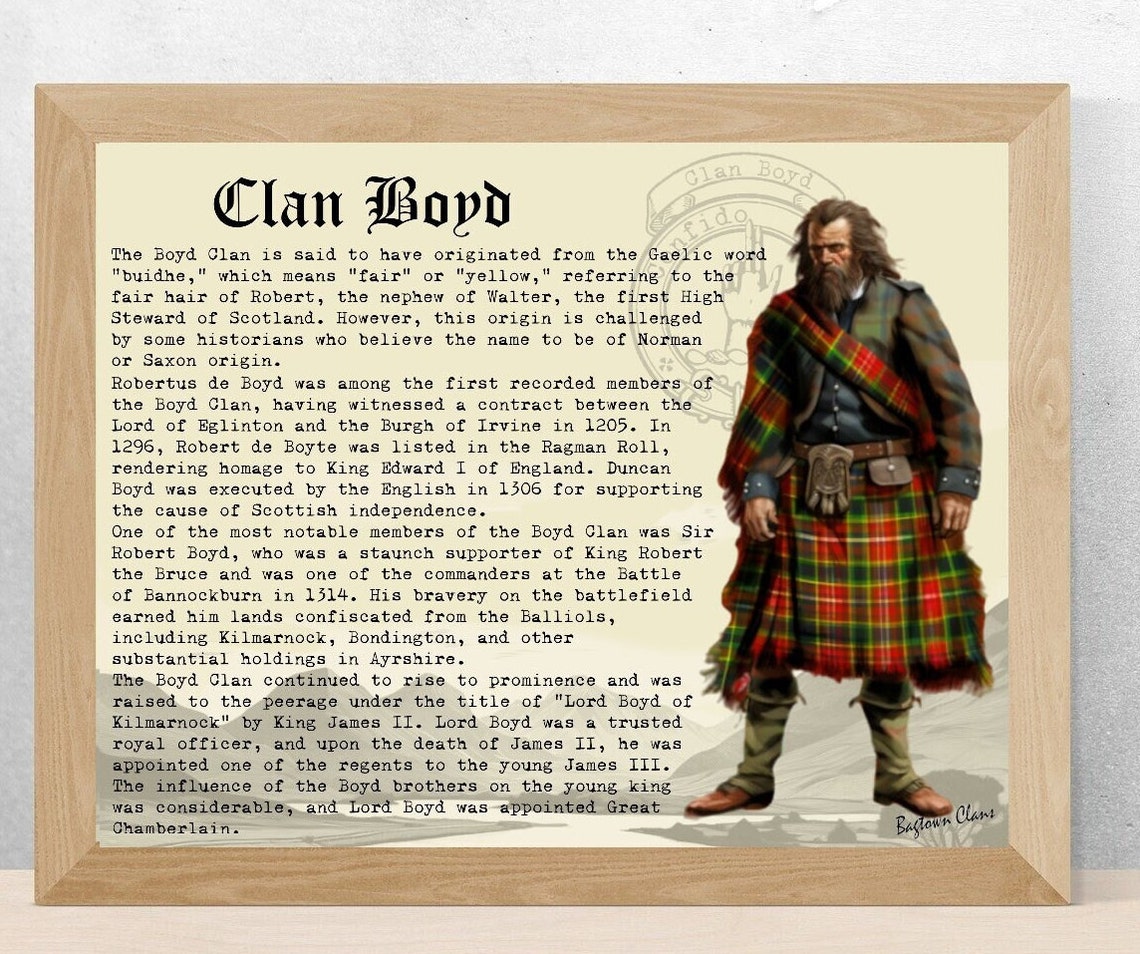 Clan Boyd Vintage Poster - Etsy