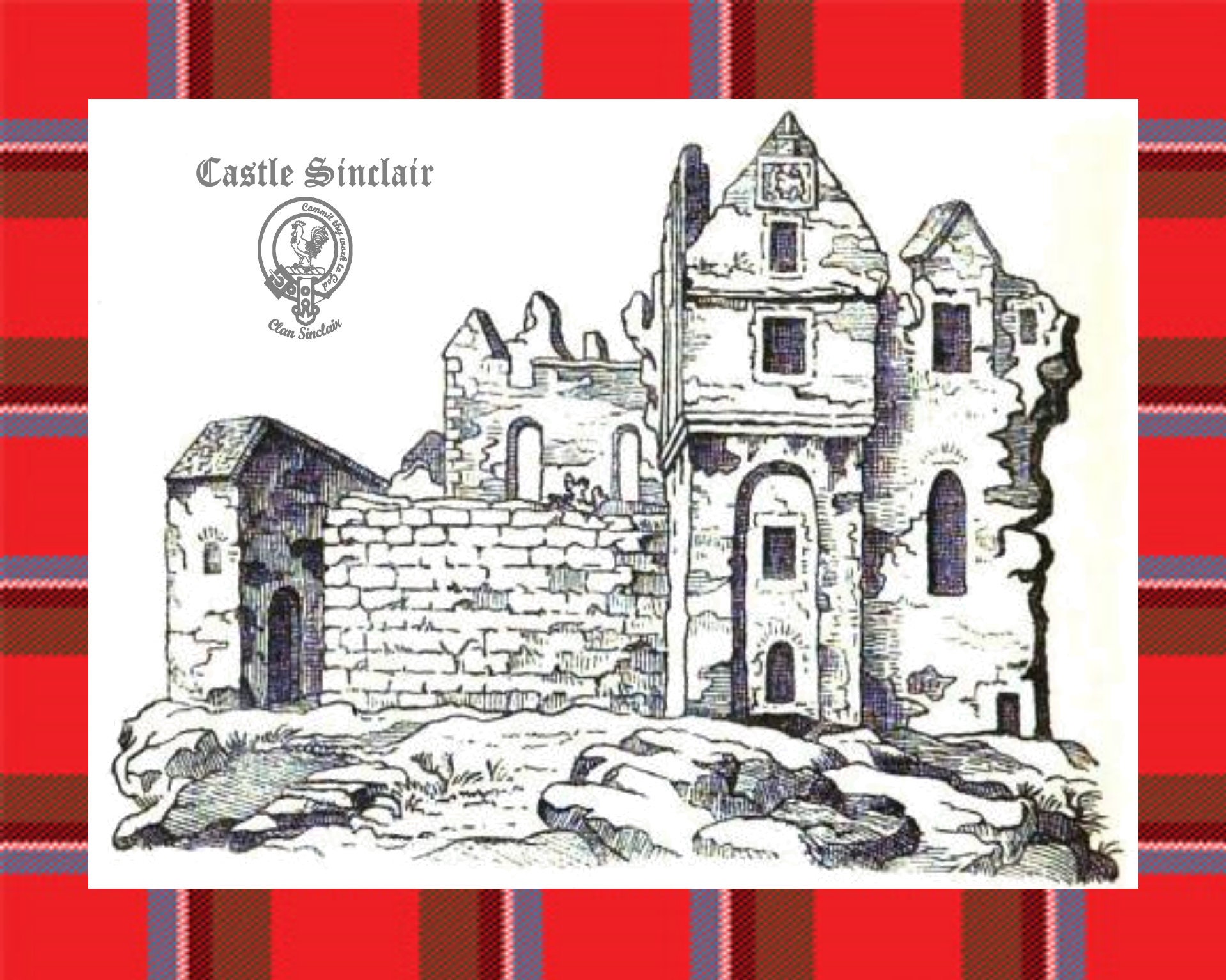 Digital Prints Castle Sinclair Historic Seat of Clan Sinclair Art ...