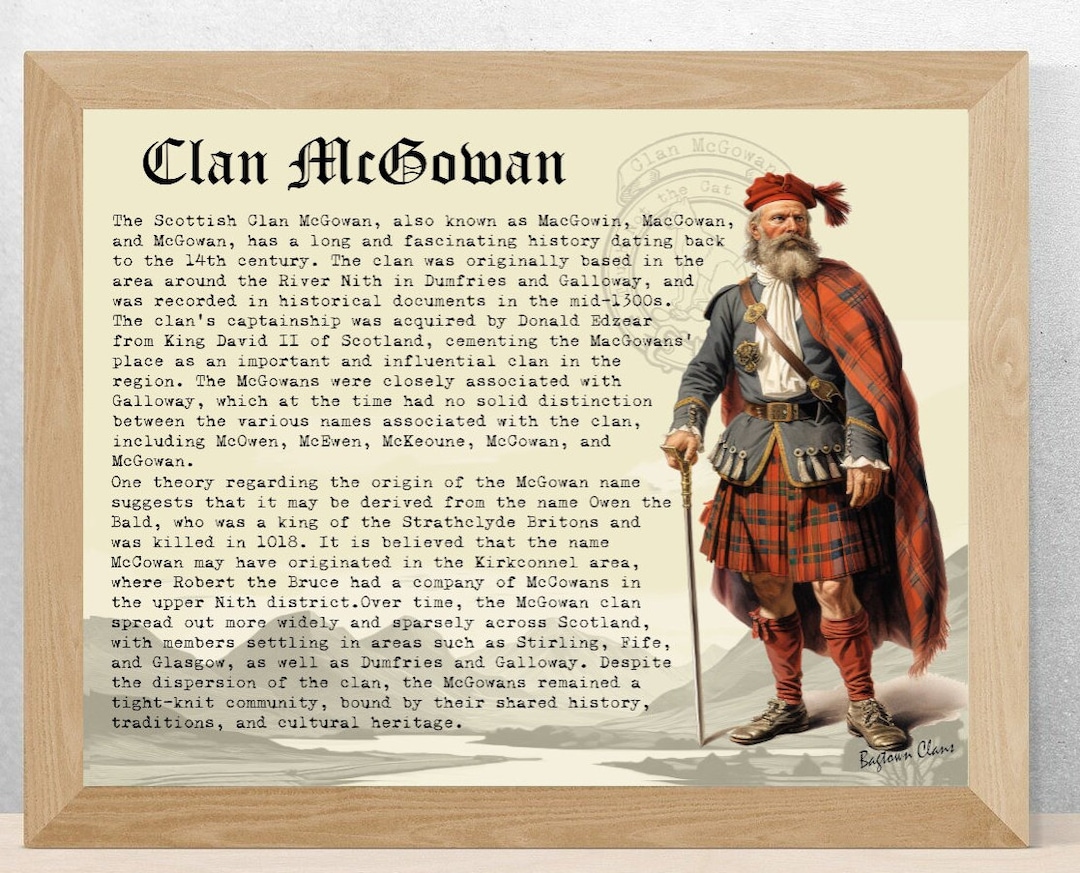 Clan Mcgowan Scottish History Poster - Etsy