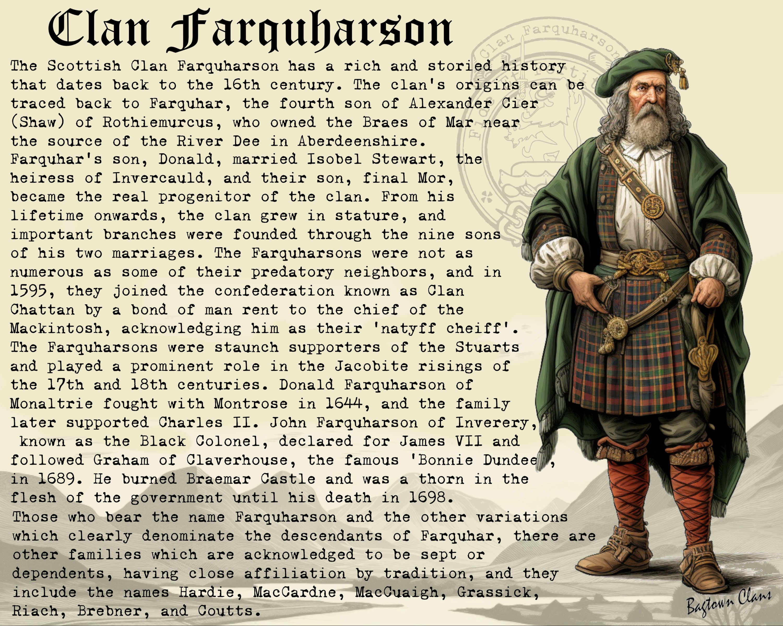 Clan Farquharson Scottish History Poster - Etsy