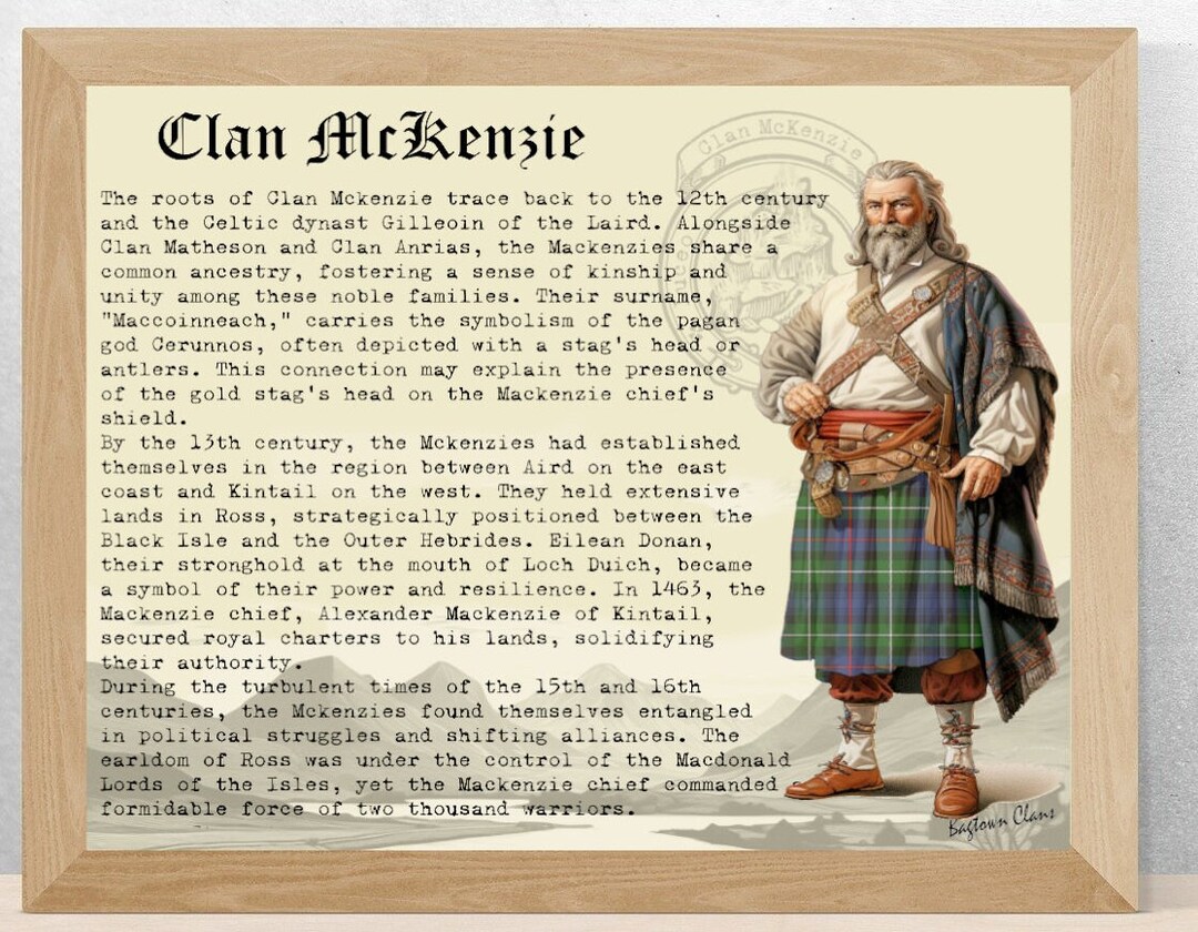 Clan Mckenzie Vintage Poster - Etsy