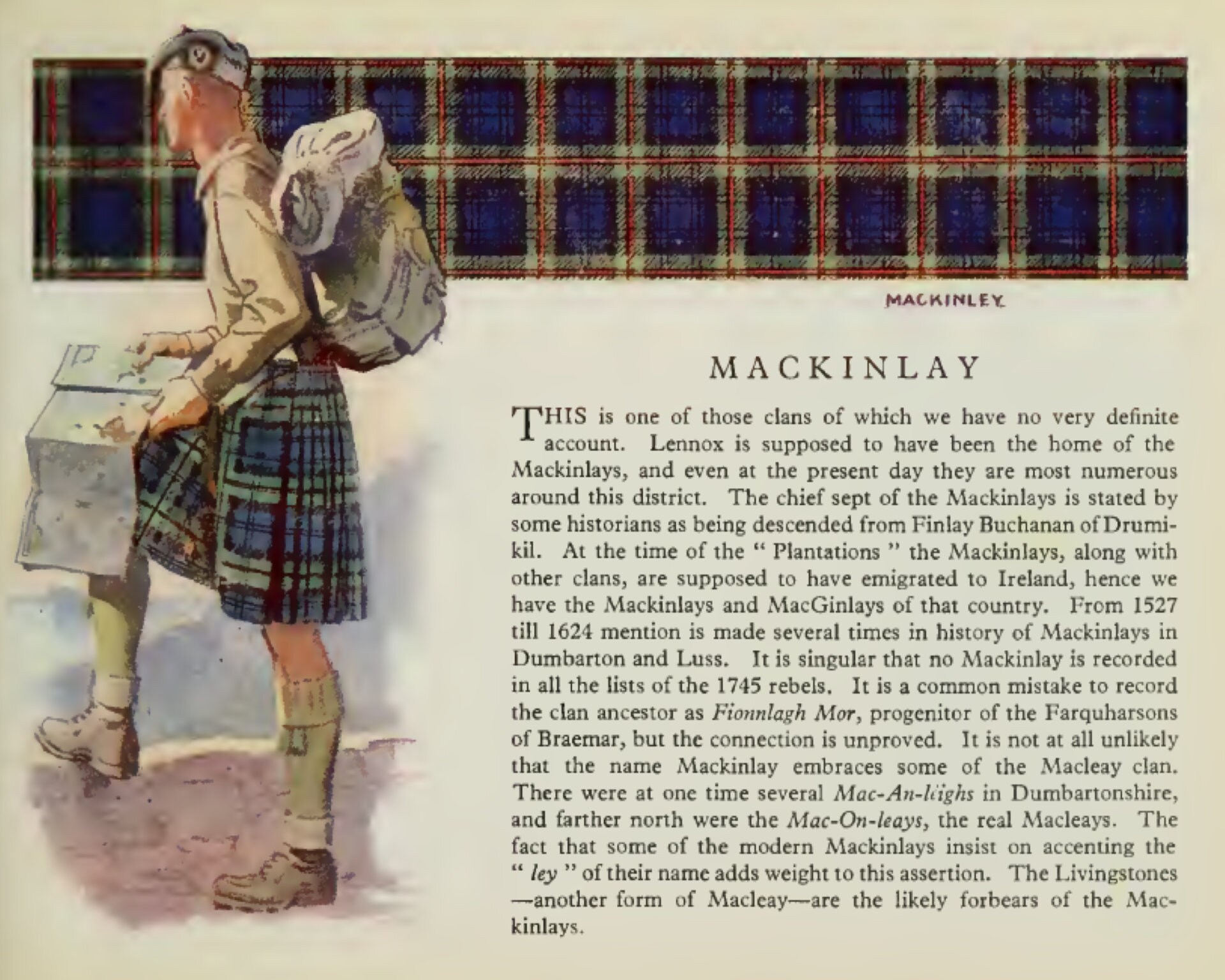 Clan Mackinley Vintage Poster - Etsy