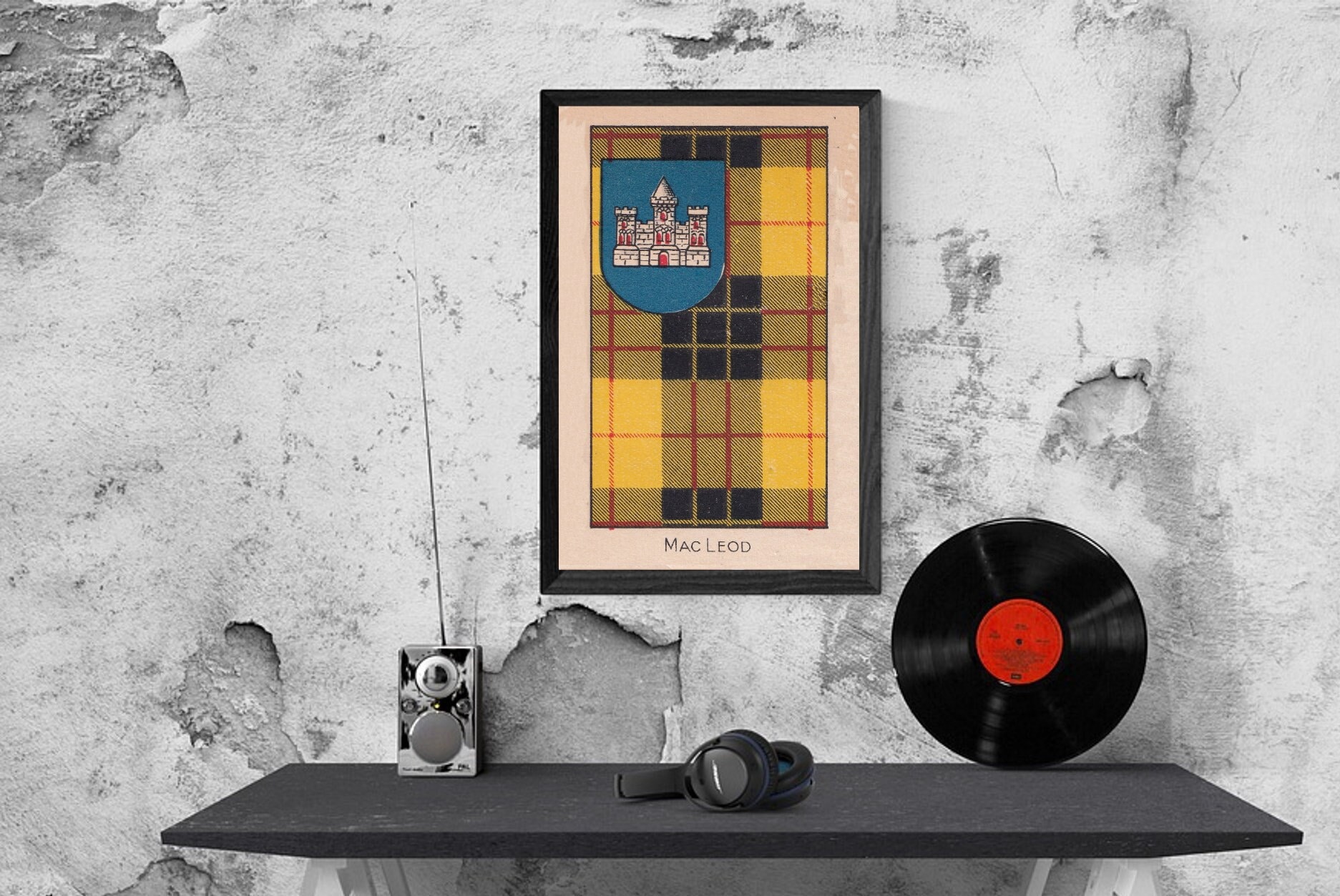 Macleod Clan Tartan and Coat of Arms Vintage Poster - Etsy