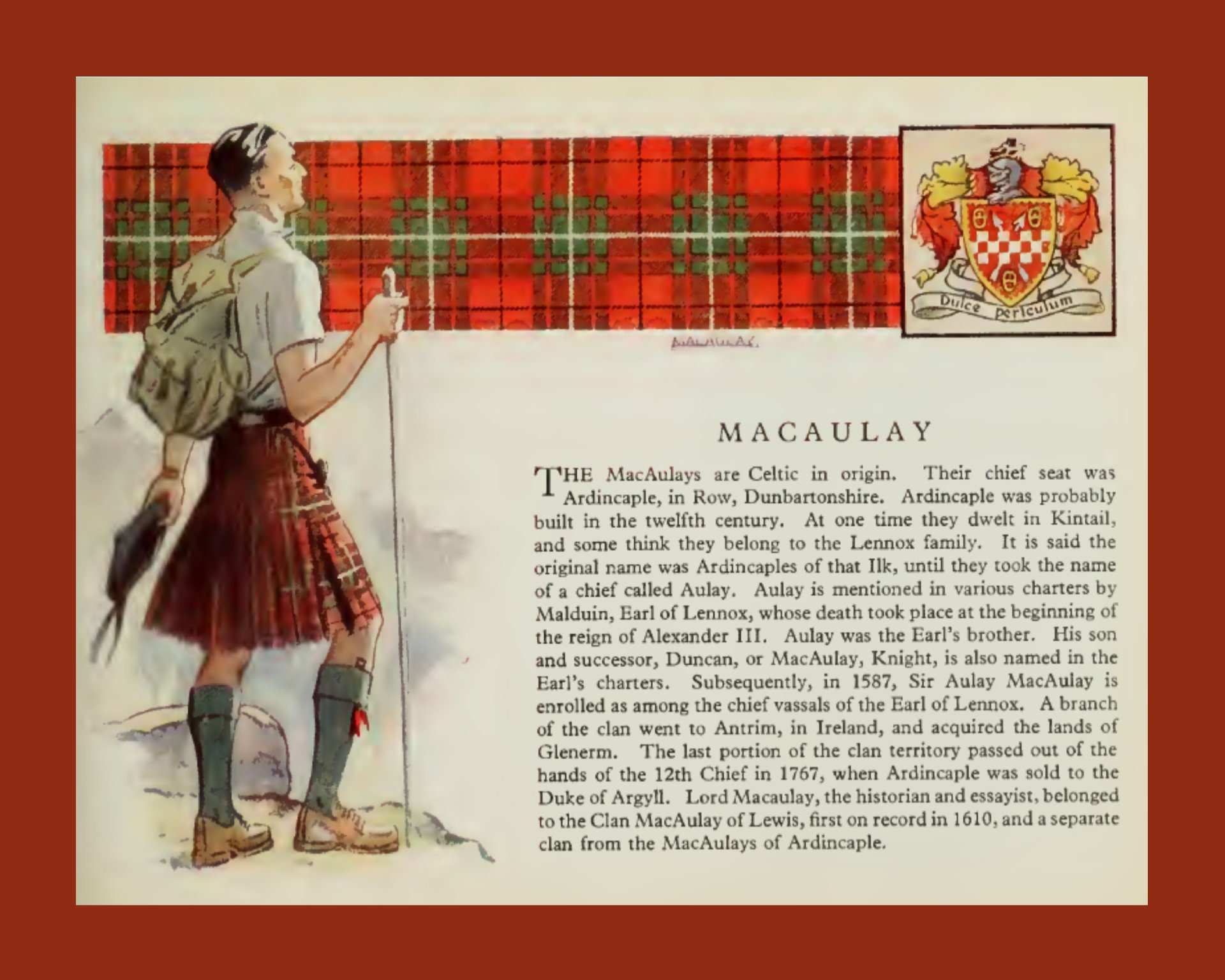 Clan Macaulay Vintage Poster - Etsy