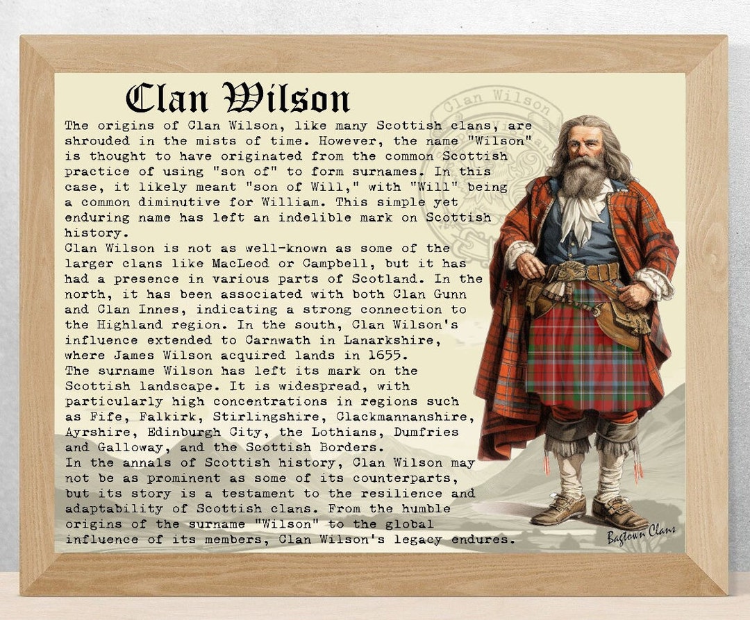 Clan Wilson Vintage Poster - Etsy