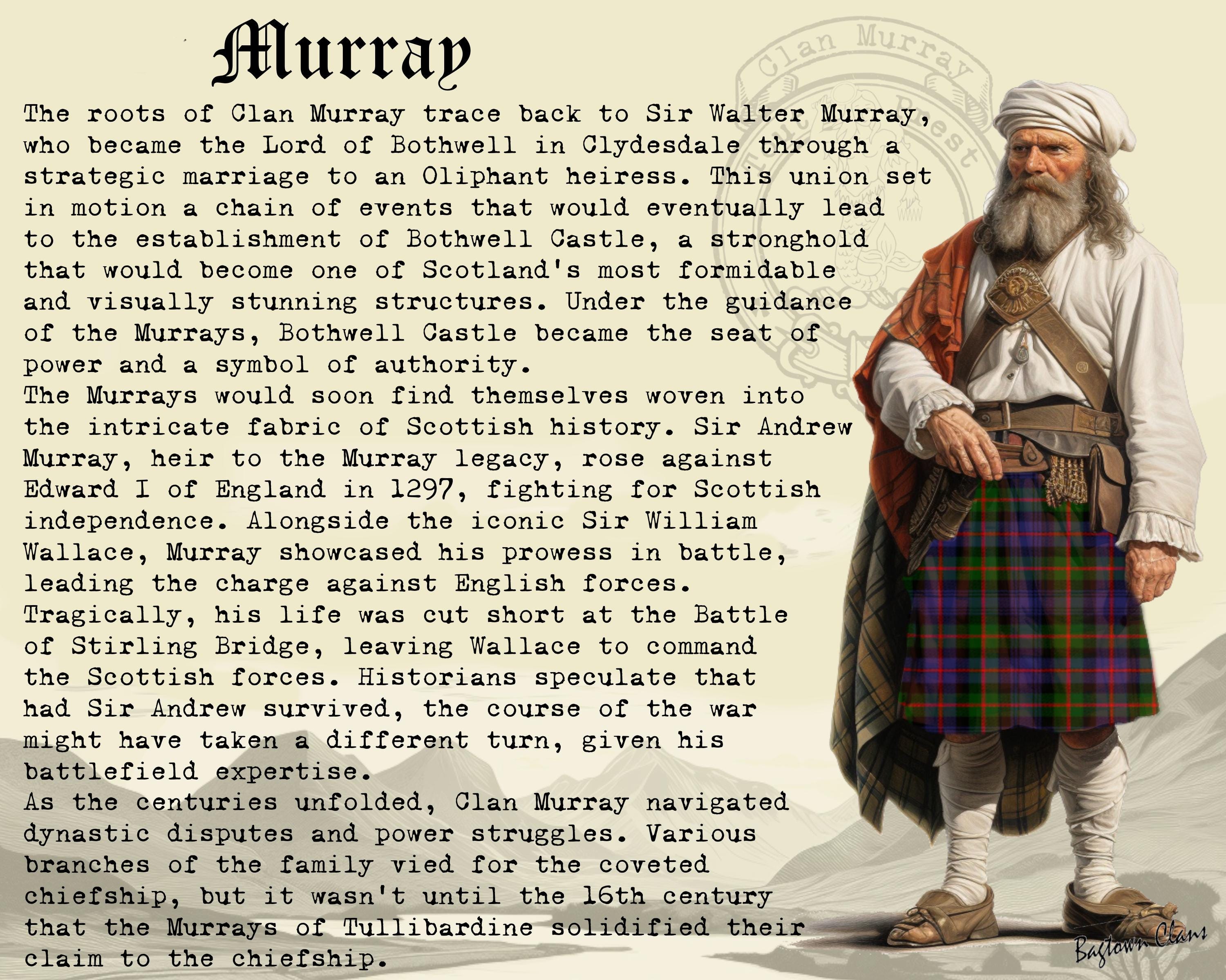 Clan Murray Scottish History Poster - Etsy