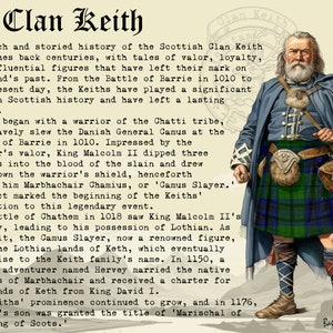 Clan Keith Scottish History Poster - Etsy