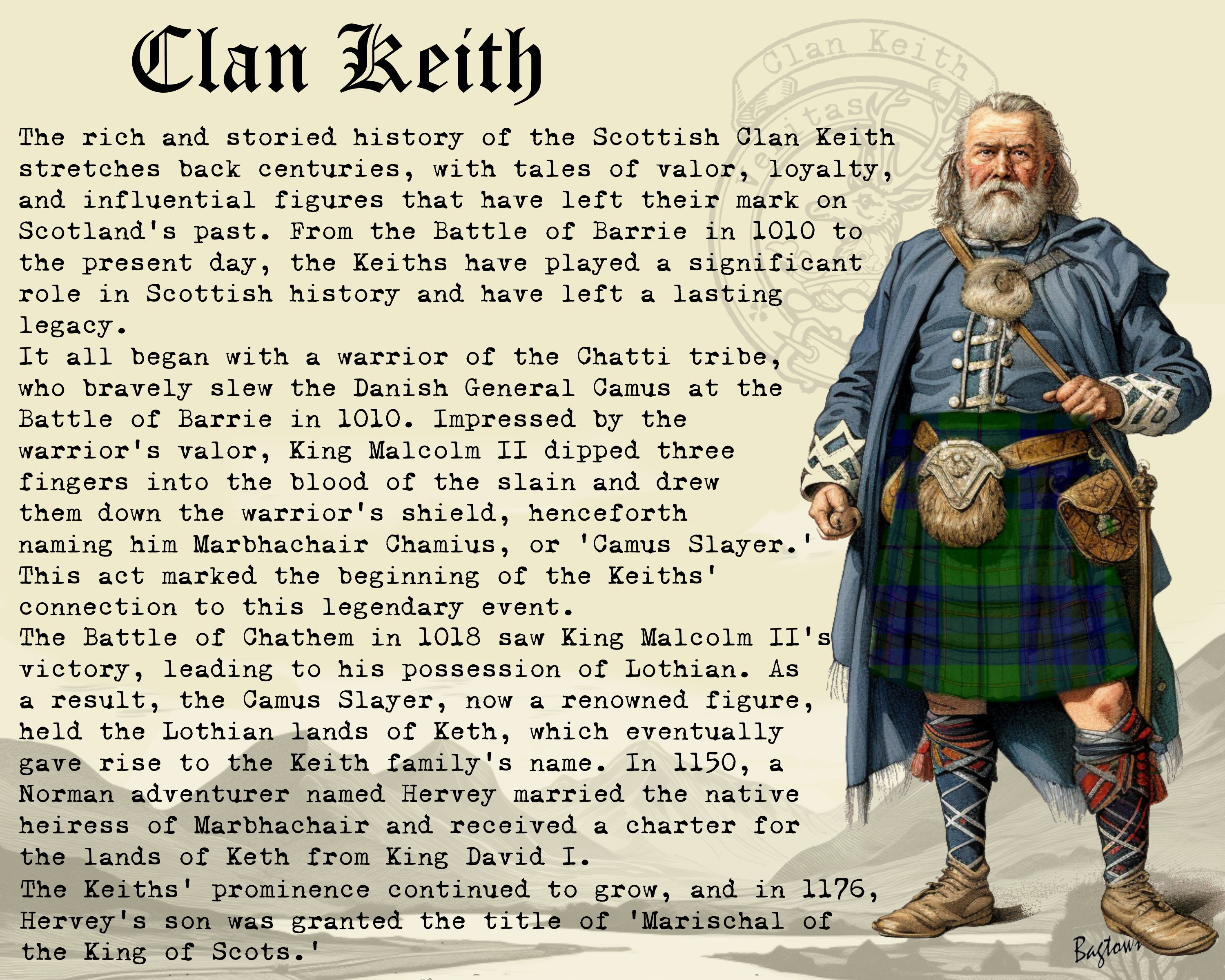 Clan Keith Scottish History Poster - Etsy