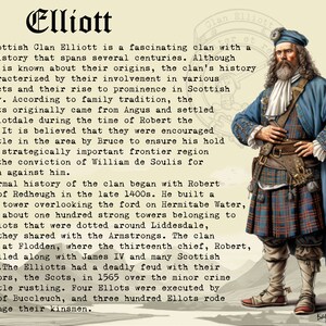 Clan Elliott Scottish History Poster - Etsy