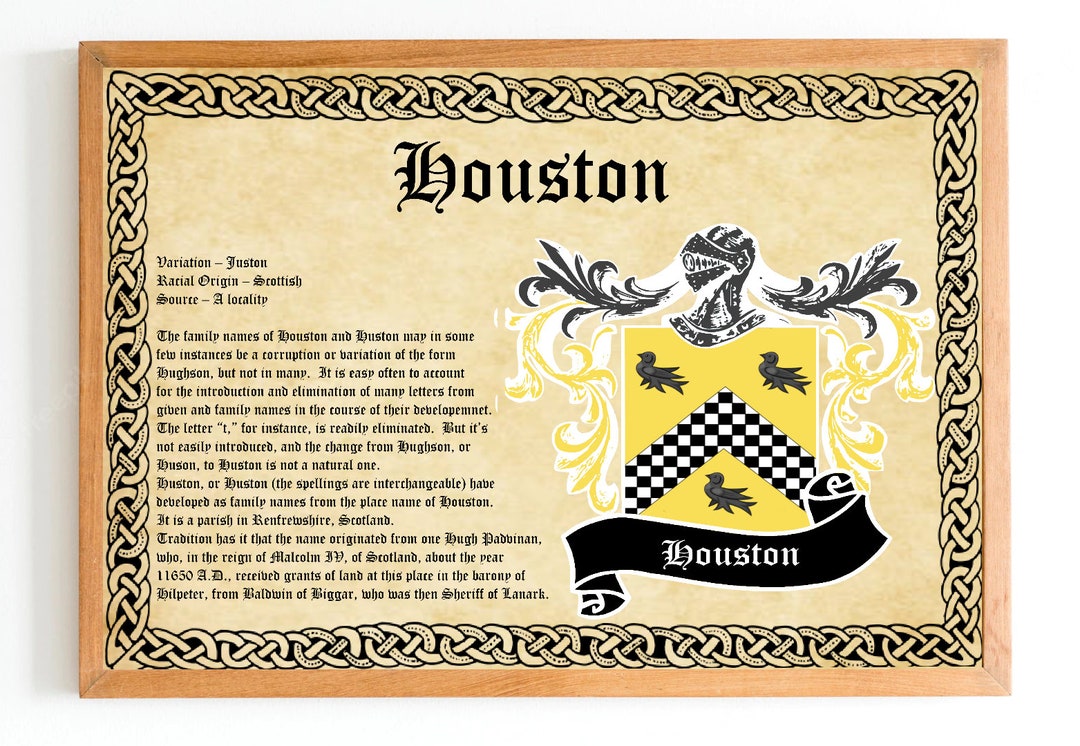 Houston Coat of Arms Vintage Poster - Etsy