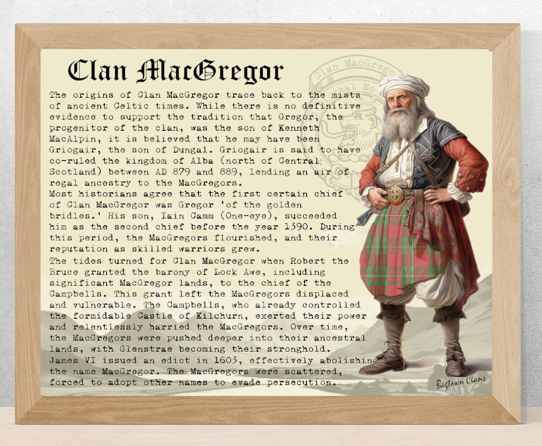 Macgregor Scottish Clan History Poster - Etsy